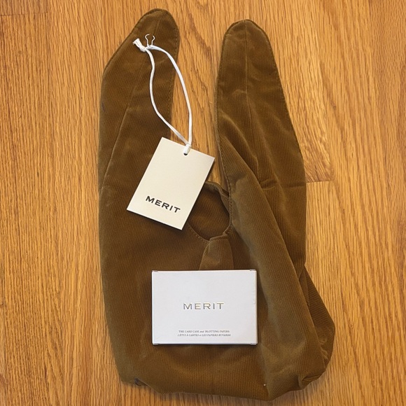 Merit | Bags | Nwt Merit Brown Corduroy Bag Card Case W Blotting Papers ...